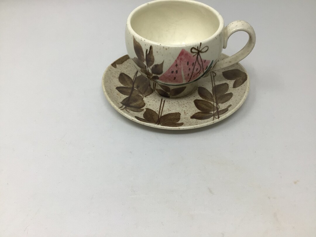 Red Wing Tampico Cup and Saucer - Etsy
