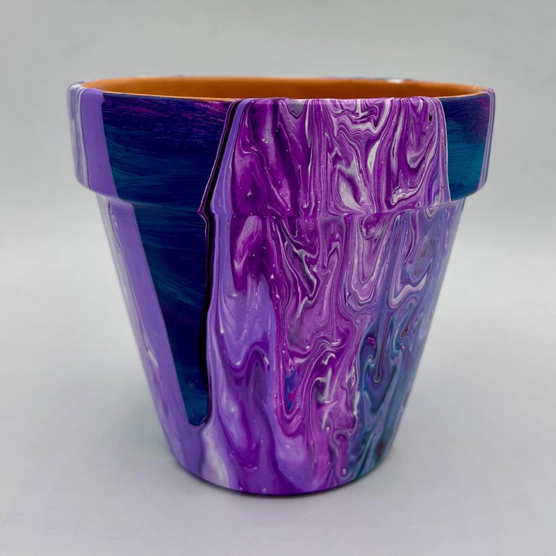 Colorful Flower Pot - Etsy