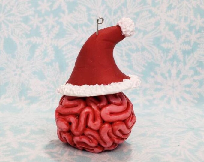 Santa Brain Small Christmas Ornament - Etsy