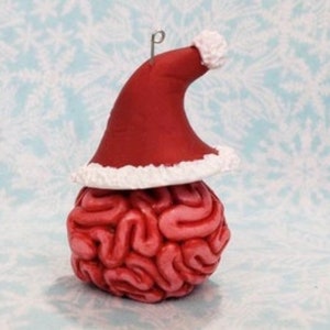 Santa Brain Ornament and Pin Bundle - Etsy