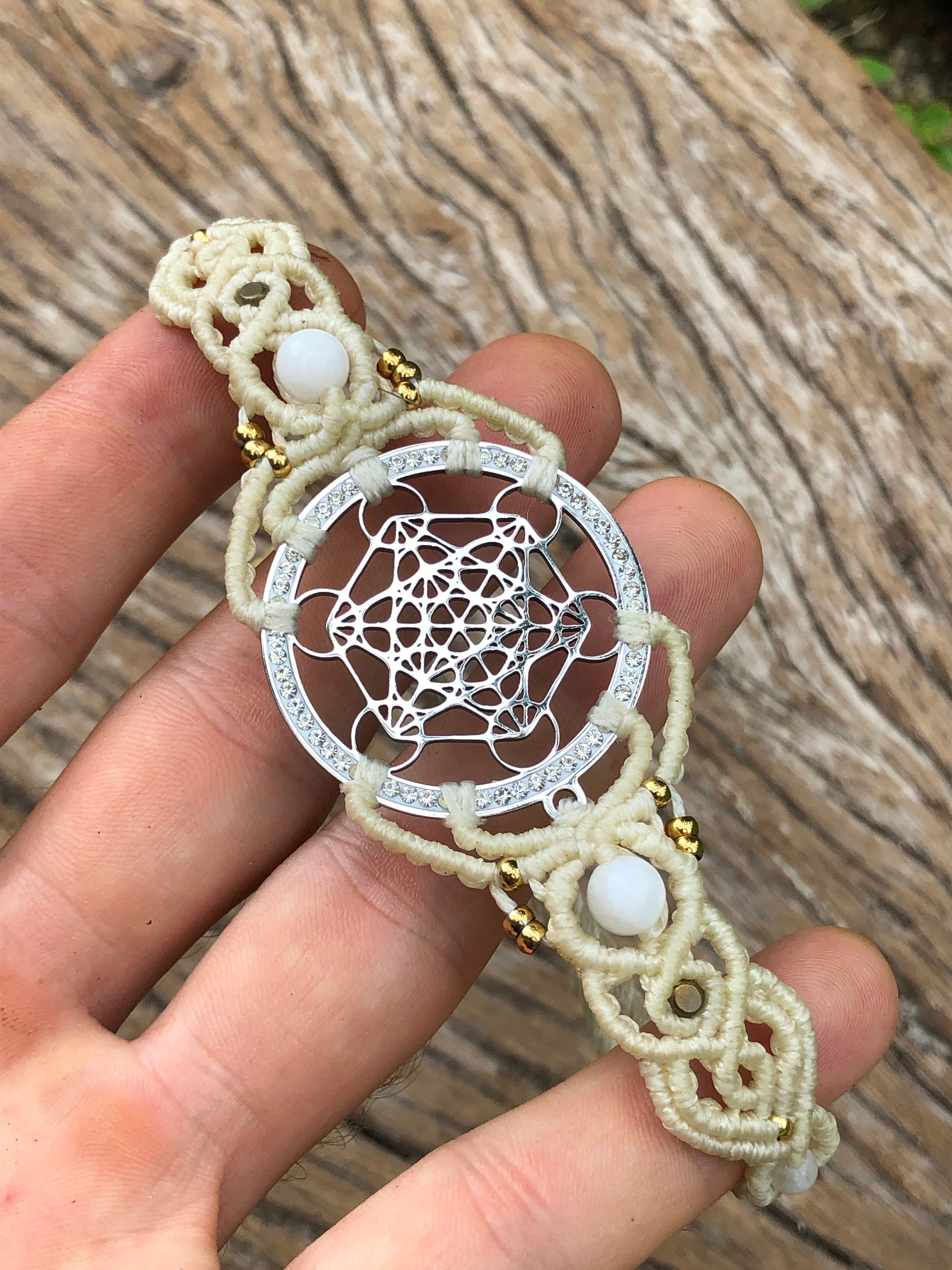 Sacred Geometry Metatron's Cube "watches" Bracelet Macrame, Meditation ...