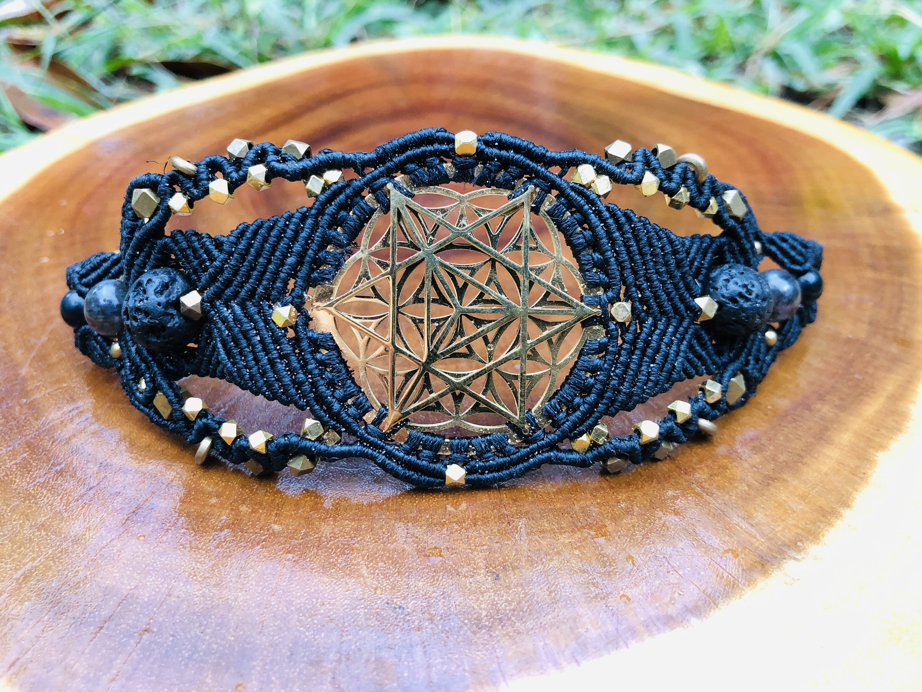 Sacred Geometry Merkaba & Flower of Life watches Bracelet Macramé ...