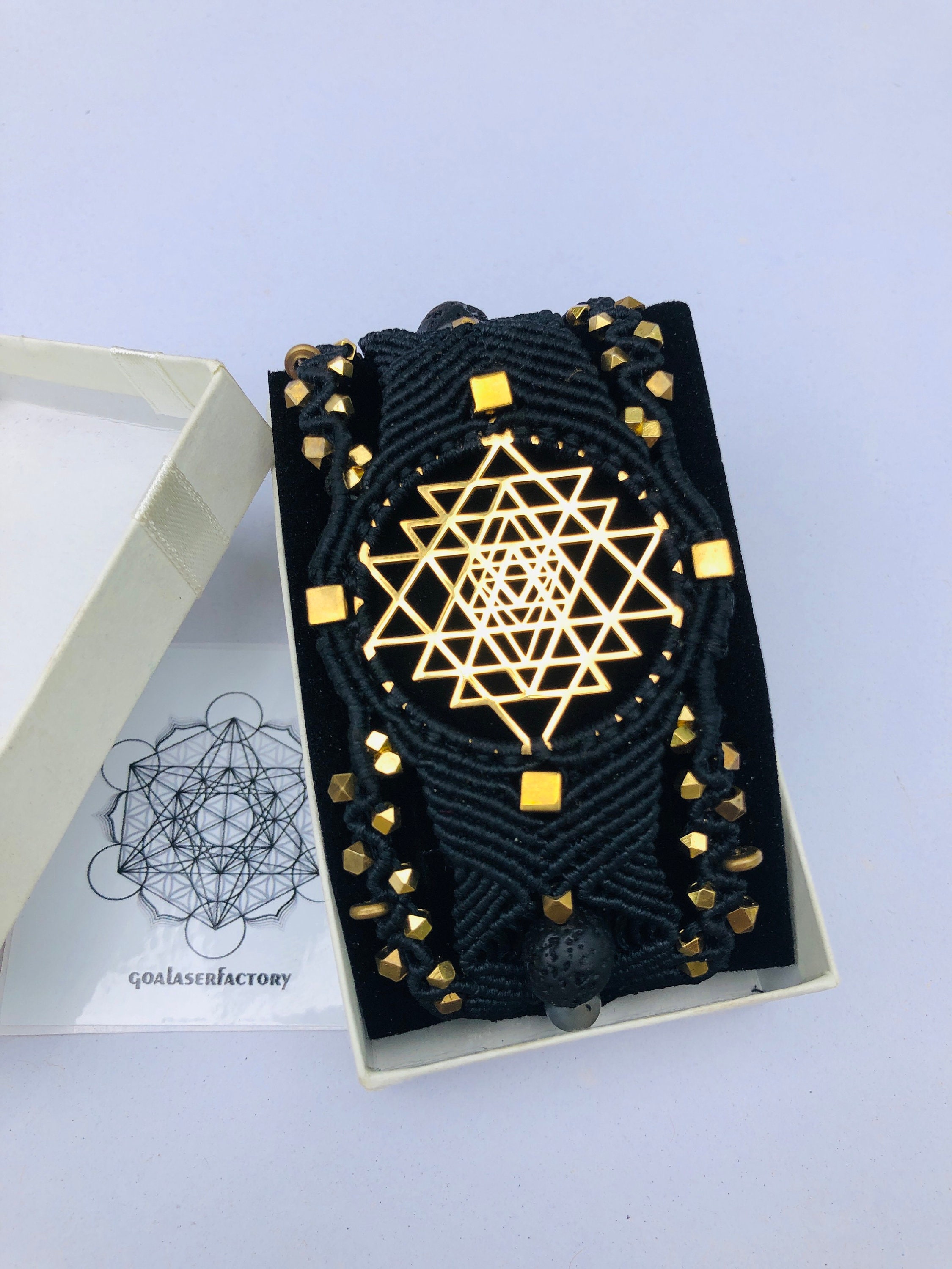 Sacred Geometry SRI YANTRA watches Bracelet Macrame, Meditation Watch, Here and Now Reminder ...