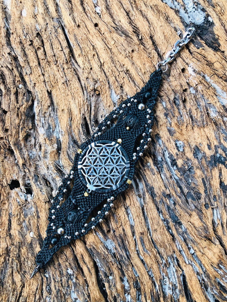 Sacred Geometry Merkaba & Flower of Life watches Bracelet Macramé ...