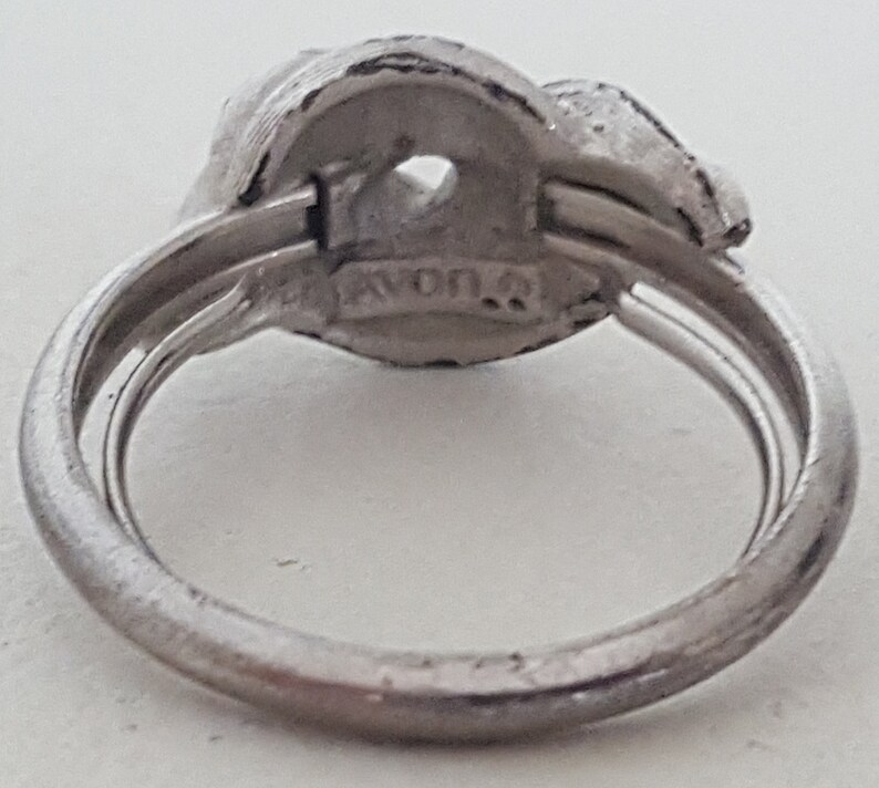 Vintage AVON Ring, AVON Jewelry, Love Knot Ring, Silver Tone Adjustable Ring, Everyday Ring ...