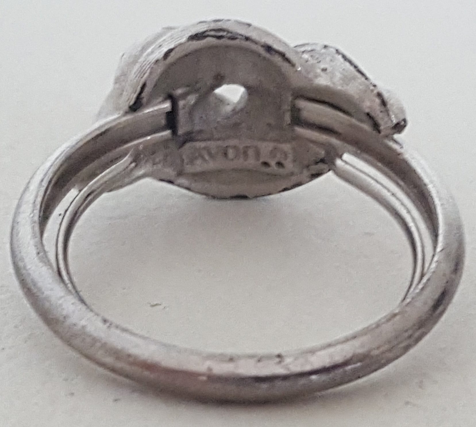 Vintage AVON Ring, AVON Jewelry, Love Knot Ring, Silver Tone Adjustable ...