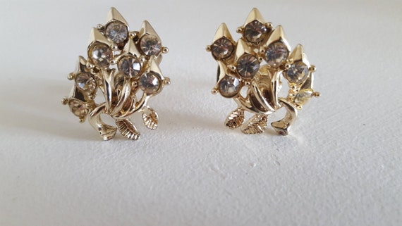 Coro Earrings coro Jewelry signed Coro Vintage rhinestone Earrings crystal Earrings vintage Coro womens Earrings womens Jewelry vintage 1960 Etsy Canada