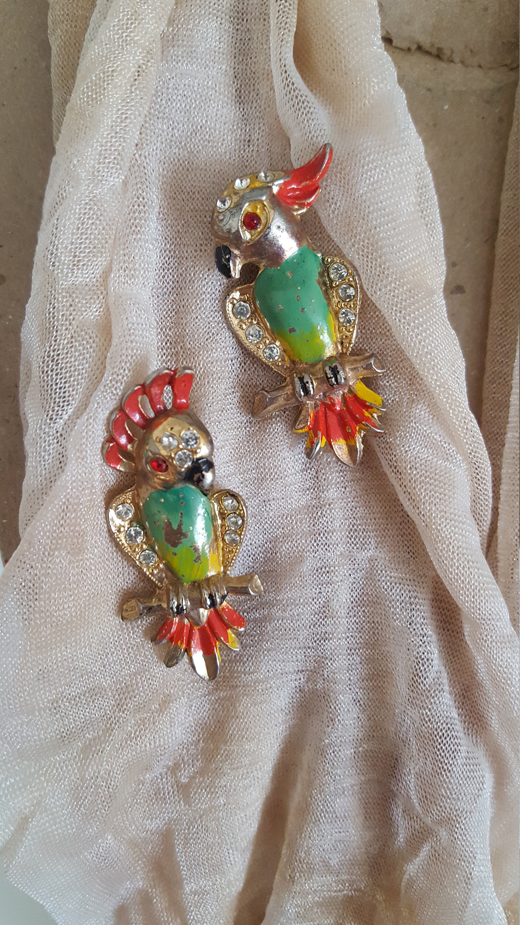 Parrot Pin, Bird Scatter Pins, Margaritaville Brooch, Jimmy Buffett ...