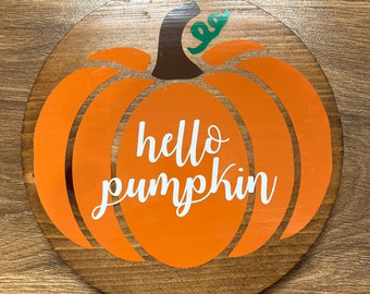Hello Pumpkin Door/wall Decor - Etsy