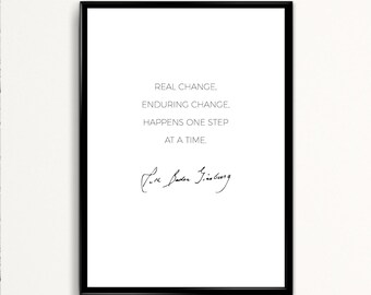 Ruth Bader Ginsburg Real Change Wall Art - Etsy