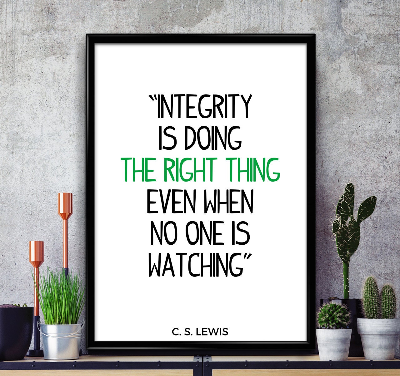 Integrity Poster Quote