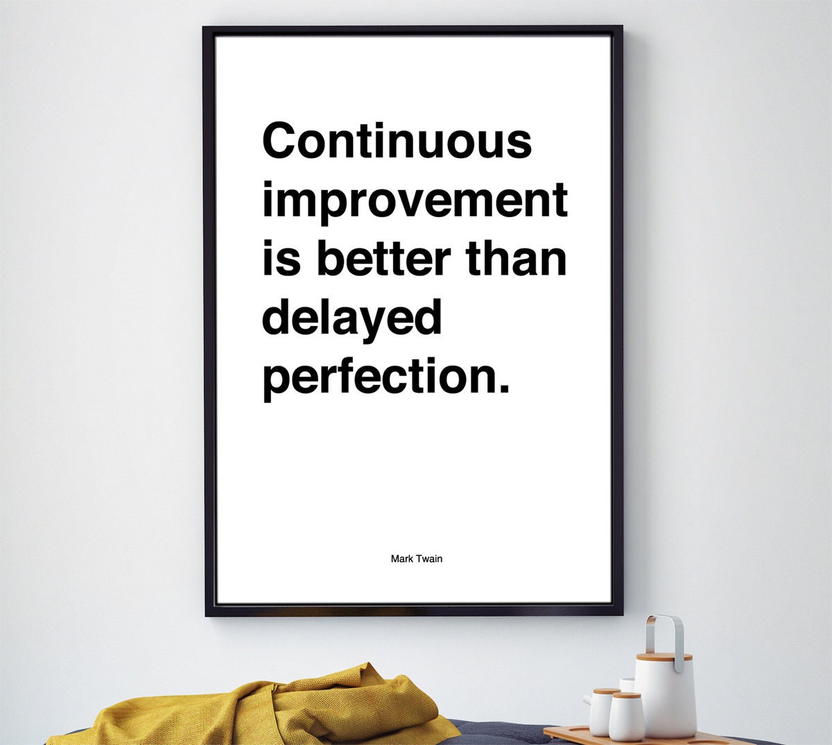 Home Décor Prints Perfection Quotes Improvement Print Office Wall Art ...
