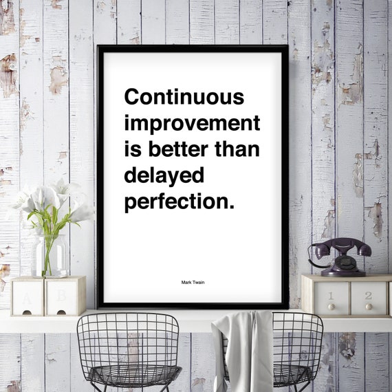 Home Décor Prints Perfection Quotes Improvement Print Office Wall Art ...