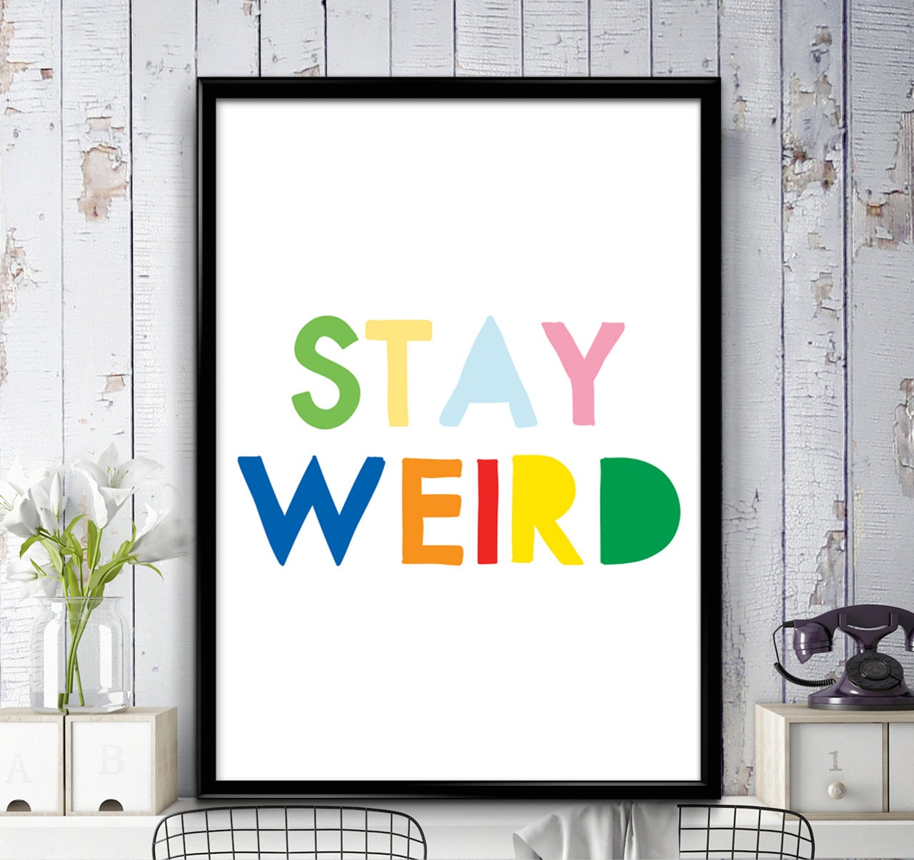 Home Décor Prints Wall Hangings Retro Art Inspirational Prints Colorful ...