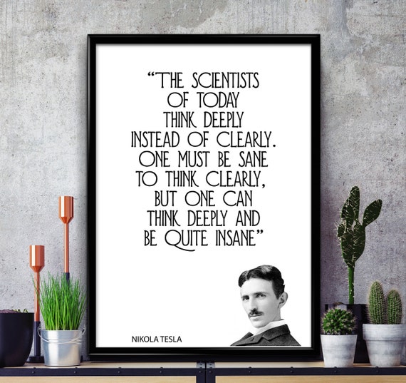 Nikola Tesla Quote Poster