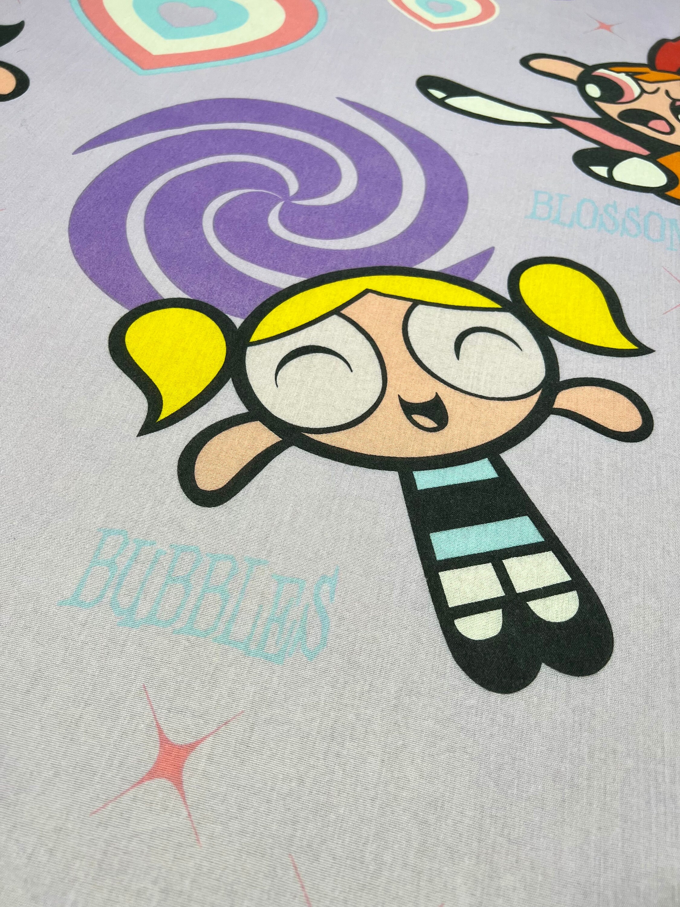 Powerpuff Girls Blossom Bubbles Buttercup 2000 Vintage Flat Fitted Bed ...