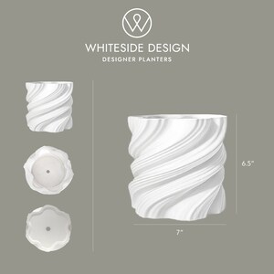 Plant Pot, Large Ceramic Floor Planter With Drainage, Indoor Outdoor ...