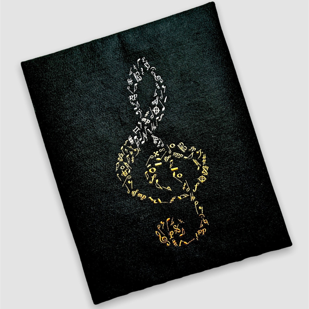 Music Folder treble Clef in Gold Tones With Desired Name Possible - Etsy