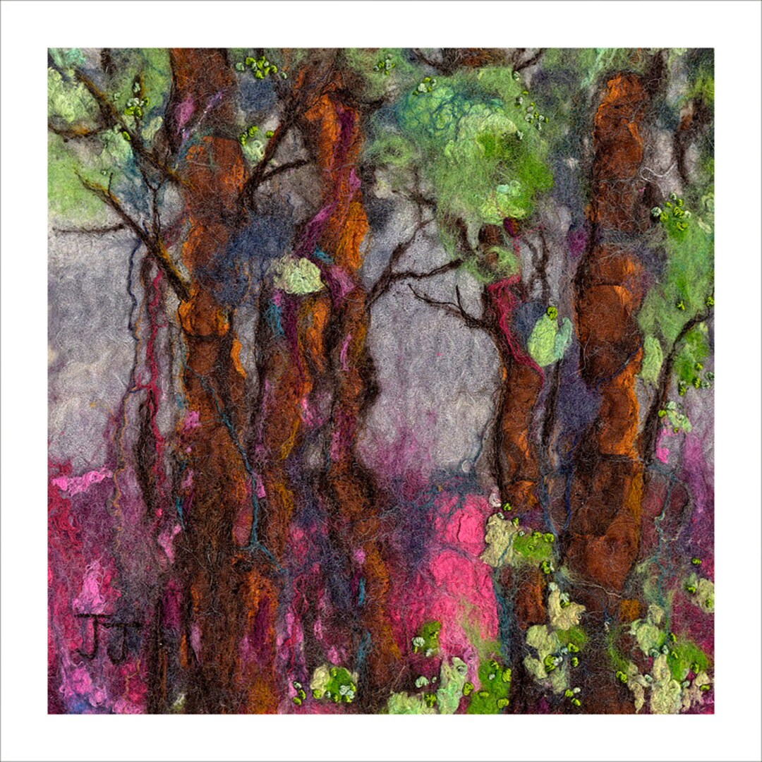 Tree Art Print, Woodland, Forest Painting, Wood, Trees, Art Print ...