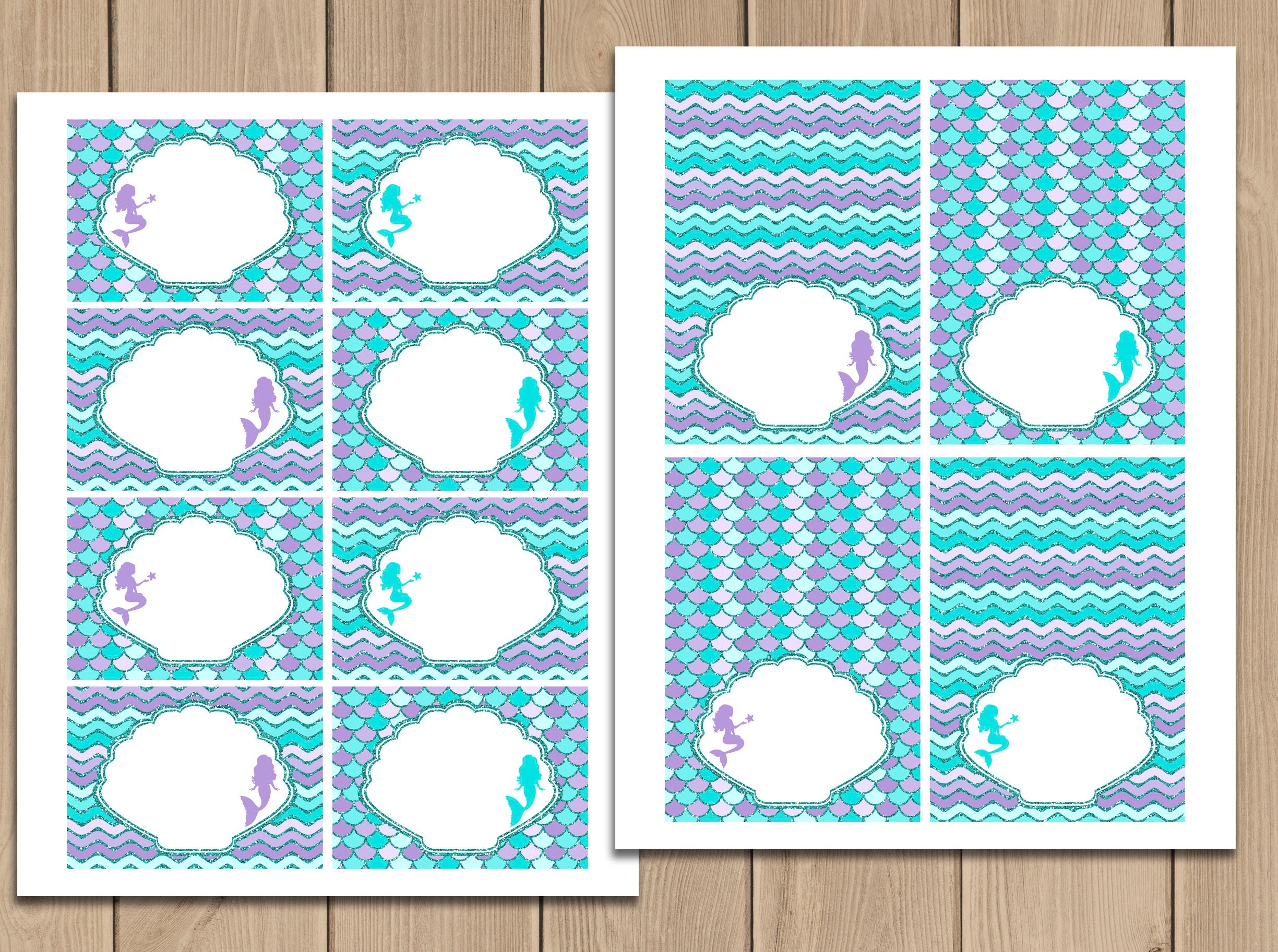 Mermaid Food Labels Printable - Printable Word Searches