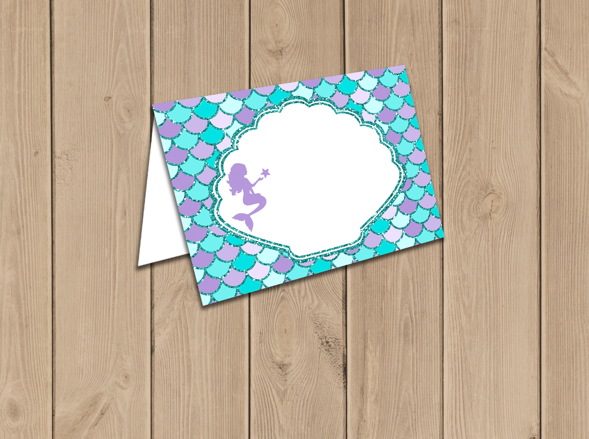 Mermaid Food labels printable. Mermaid Tent cards. Buffet | Etsy