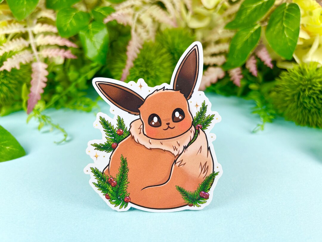 Sticker Eevee Pokemon Sticker Gift Idea Glitter Sticker Cute Pokemon ...