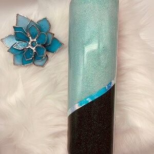 Flower Split Glitter Tumbler - Etsy