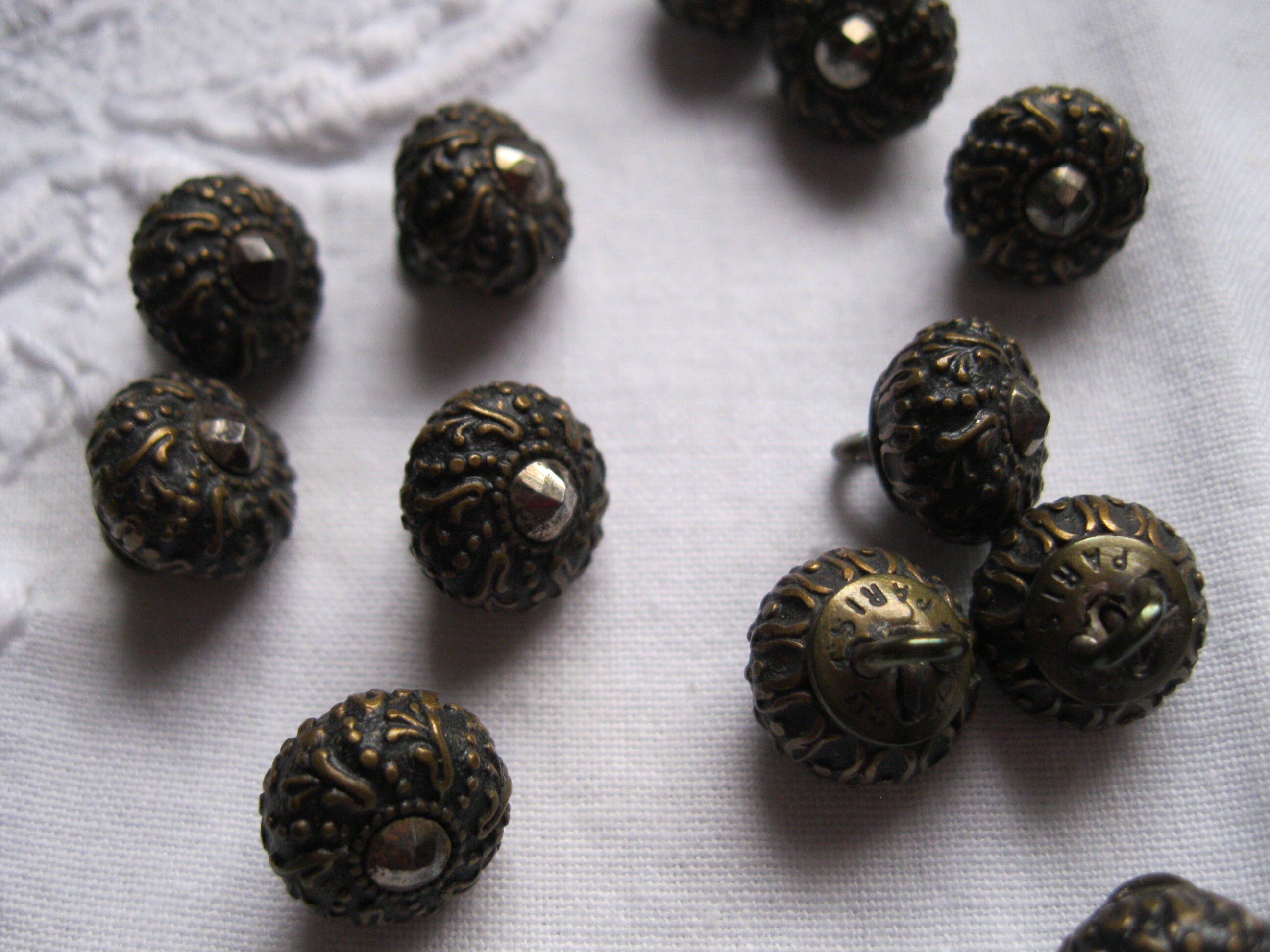 Victorian Antique Buttons Made in France / Fifteen 15 Buttons Available ...