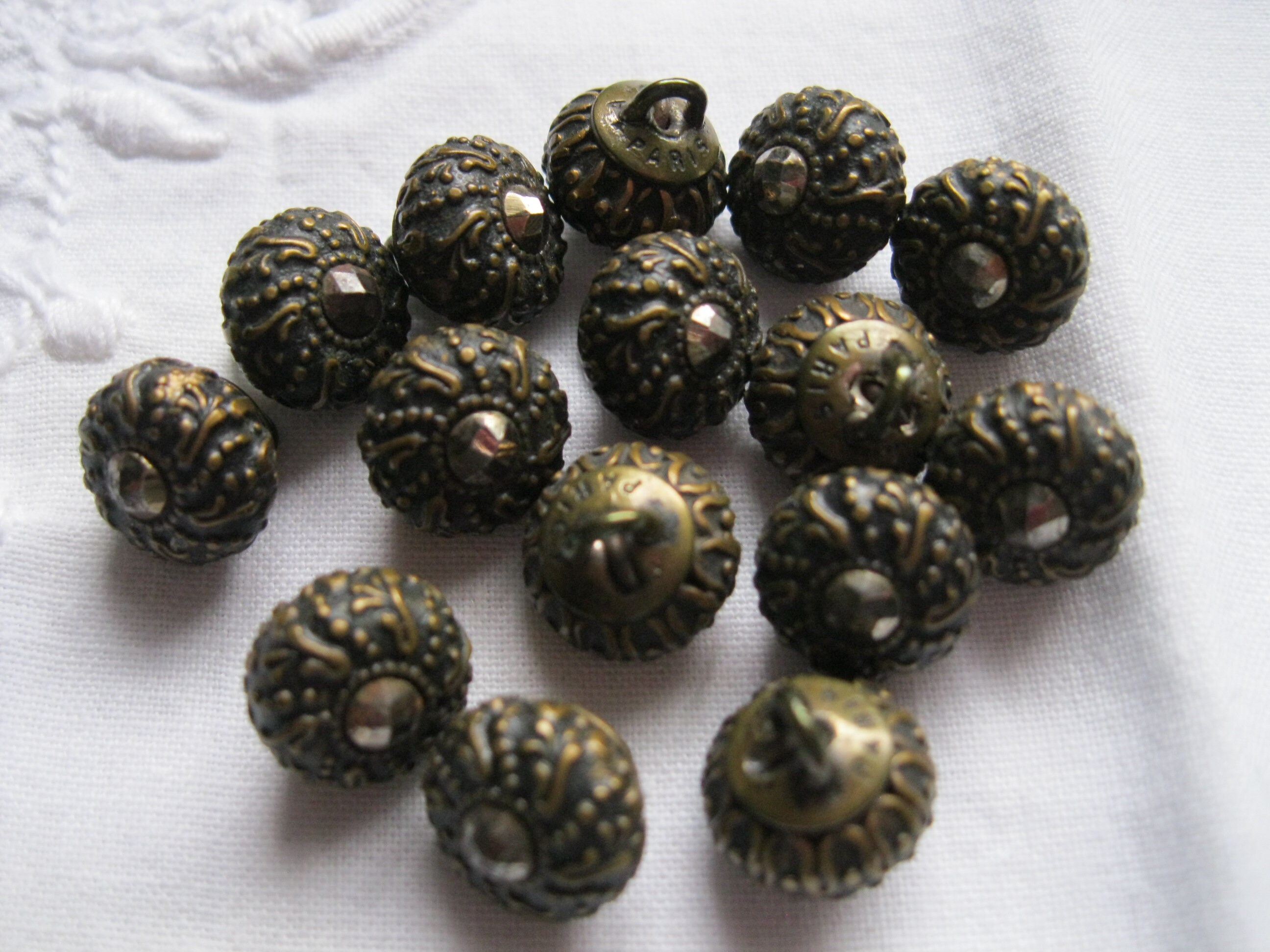 Victorian Antique Buttons Made in France / Fifteen 15 Buttons Available ...