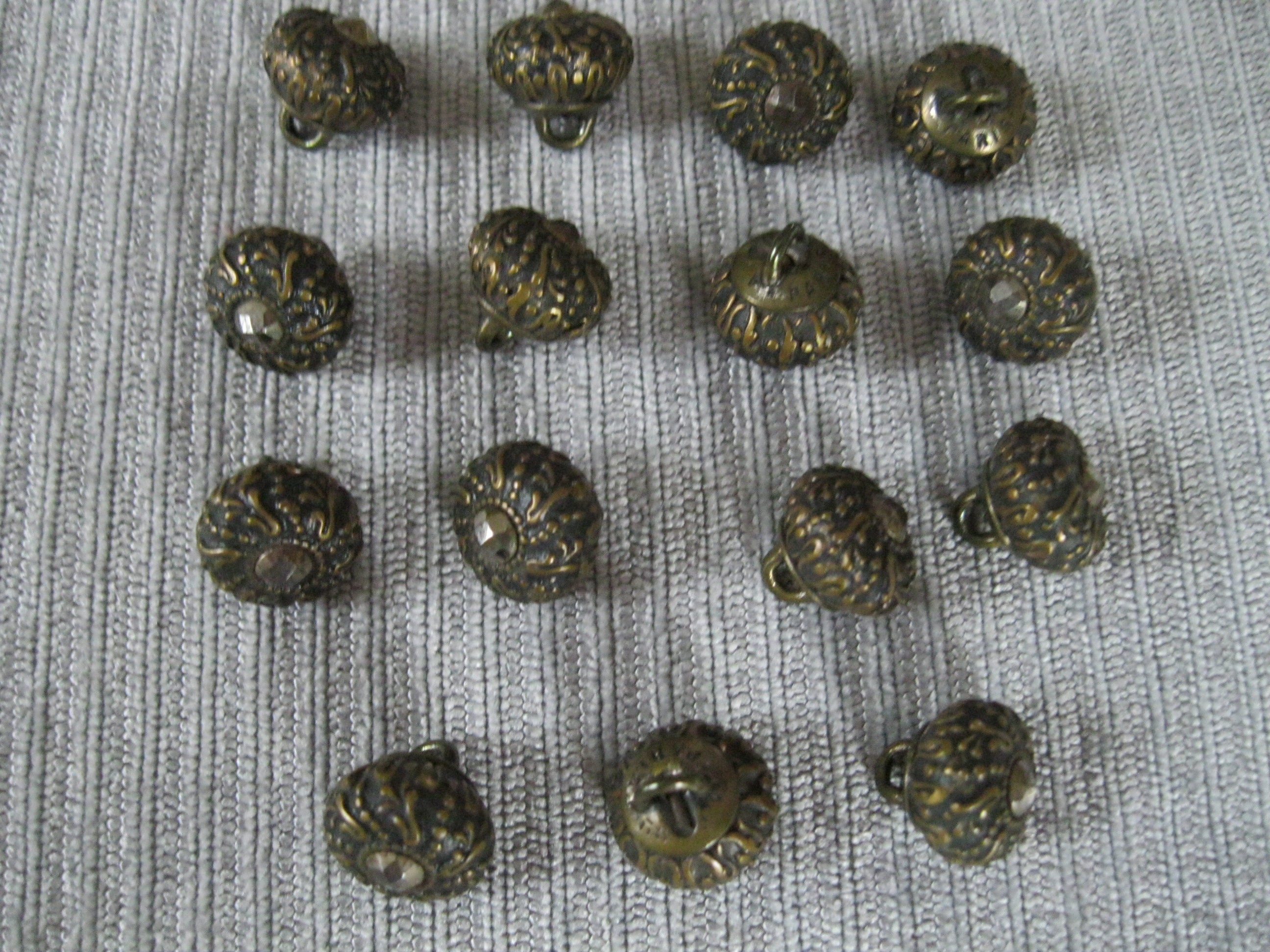 Victorian Antique Buttons Made in France / Fifteen 15 Buttons Available ...