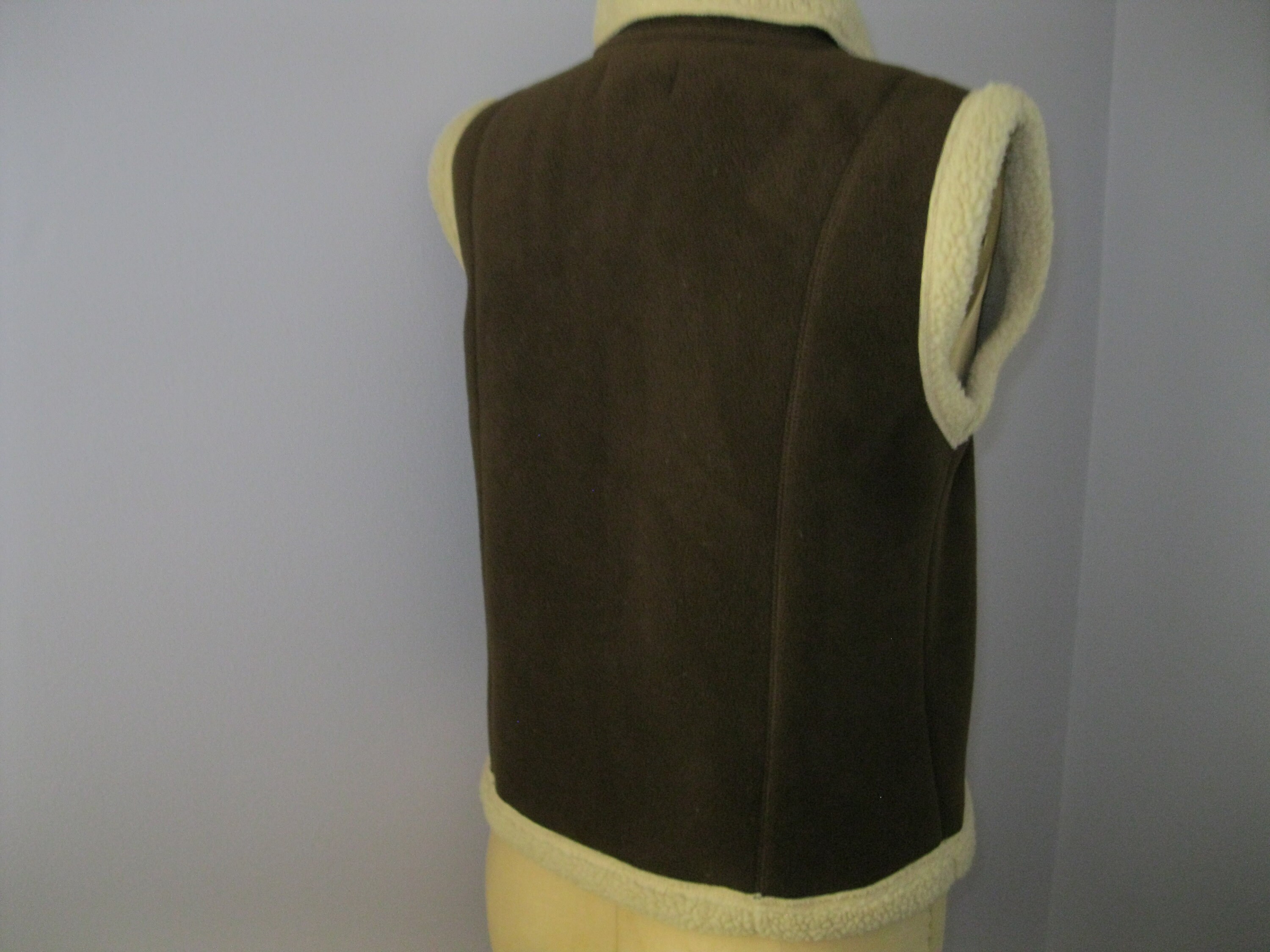 Faux Sheepskin Chocolate Brown Vest / Philhobar Design / Cowgirl Style ...
