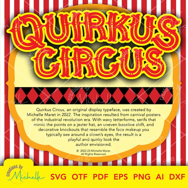 Circus Font Cricut - Etsy