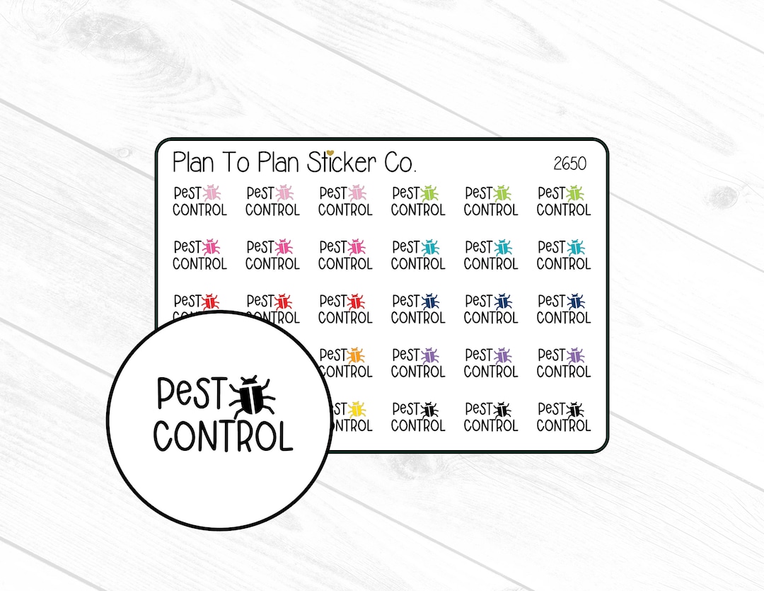 2650~~pest Control Planner Stickers. - Etsy