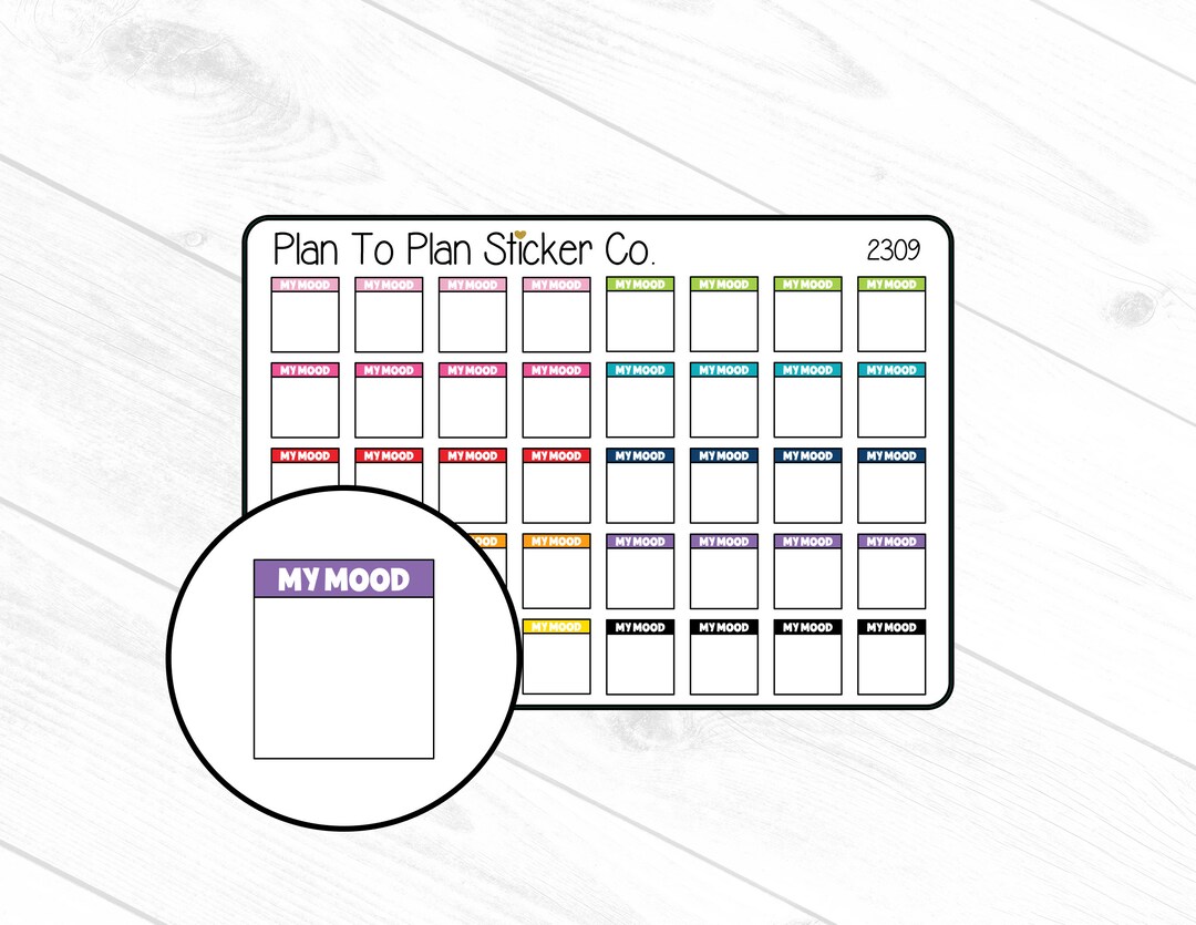 2309my Mood Tracker Planner Stickers. - Etsy