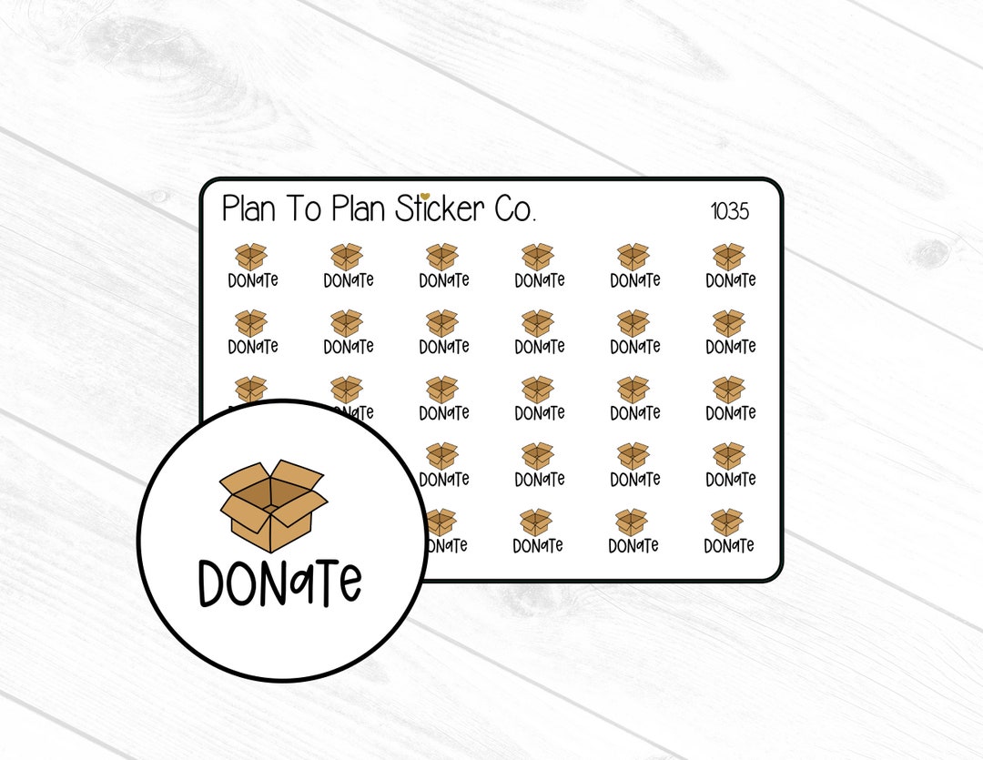 1035~~donate Planner Stickers. - Etsy