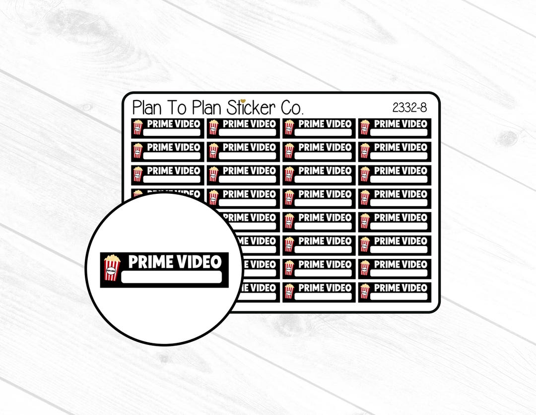 2332-8~~prime Video TV Boxes Planner Stickers. - Etsy