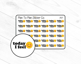 PRINTABLE Feelings Tracker Planner Stickers Download // Today I Feel ...