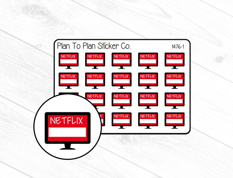 1476-1~~netflix Streaming Trackers Planner Stickers. - Etsy
