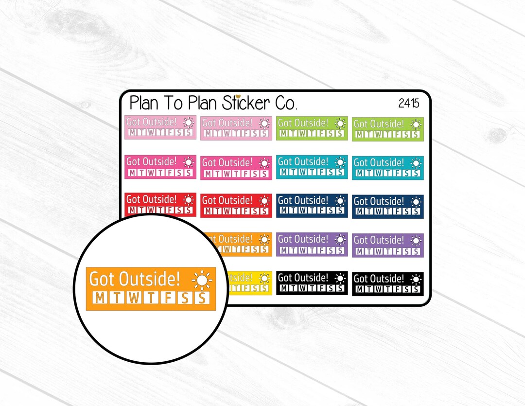 2415~~got Outside/walk Planner Stickers. - Etsy