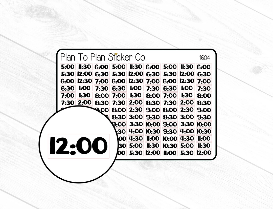1604~~time Blocks Planner Stickers. - Etsy