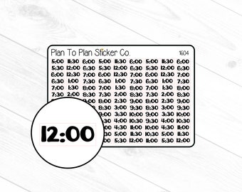 Time Schedule Stickers for Your Vertical Planner. Happy - Etsy