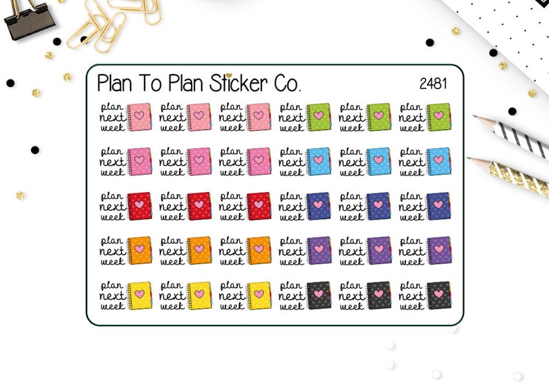 2481plan Next Week Planner Stickers. - Etsy