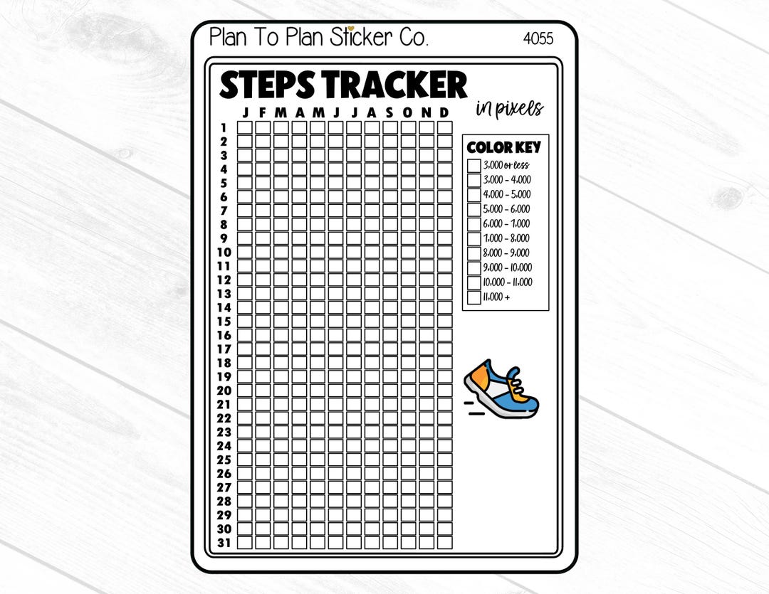 4055~~steps Tracker Planner Stickers. - Etsy