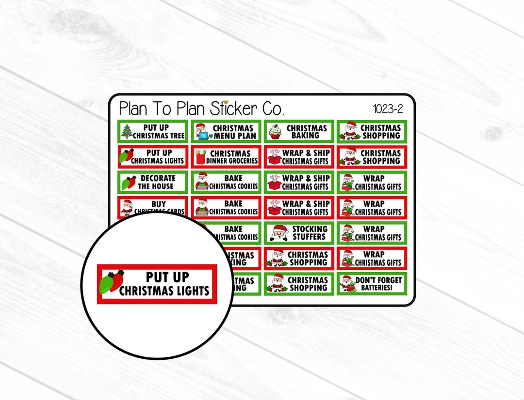 1023-2~~holiday/christmas Planning Planner Stickers. - Etsy