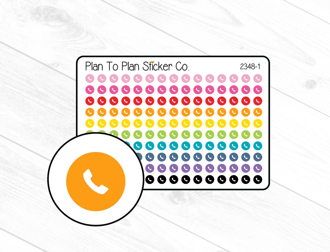 2348-1~~phone Tiny Icons Planner Stickers. - Etsy