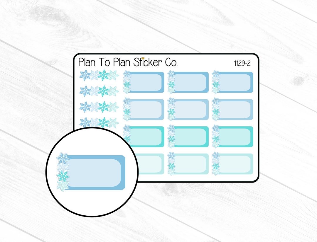1129-2~~winter Boxes & Dividers Planner Stickers. - Etsy