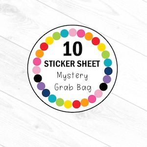 000~~mystery Grab Bag (10 Sheets) of Planner Stickers. - Etsy