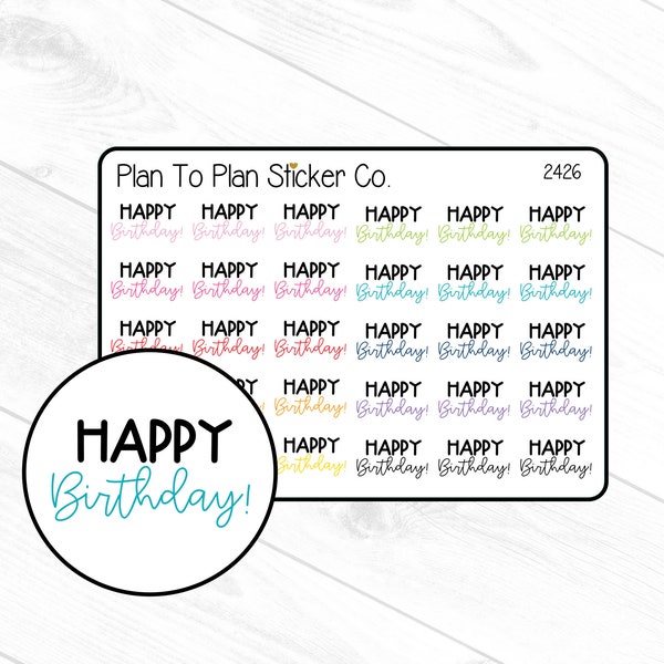 Birthday Planner Stickers - Etsy
