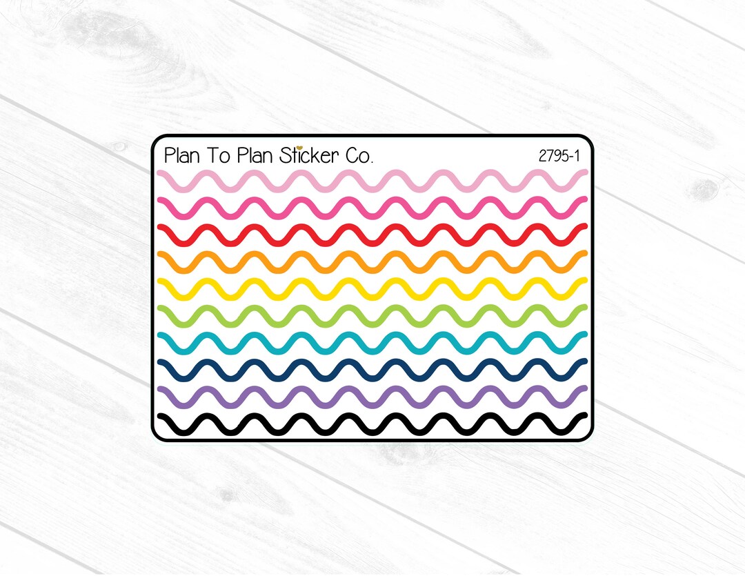 2795-1~~zig Zag Bold Dividers Planner Stickers. - Etsy