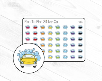 Car Wash Stickers 1/2 Each, Planner Stickers, Car Wash and Chore ...